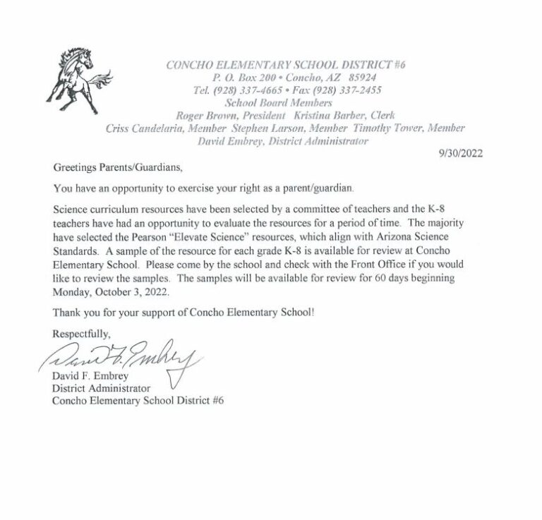 Concho School – Concho Elementary School District No. 6