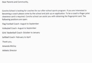 Concho School – Concho Elementary School District No. 6